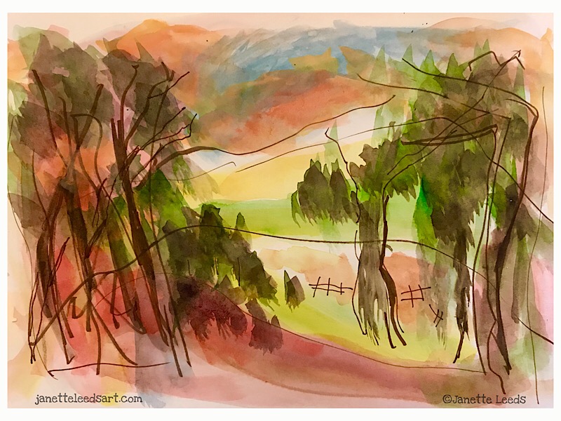 Landscapes – Watercolour, Gouache, Pencil, Ink Pen, Art App Media ...