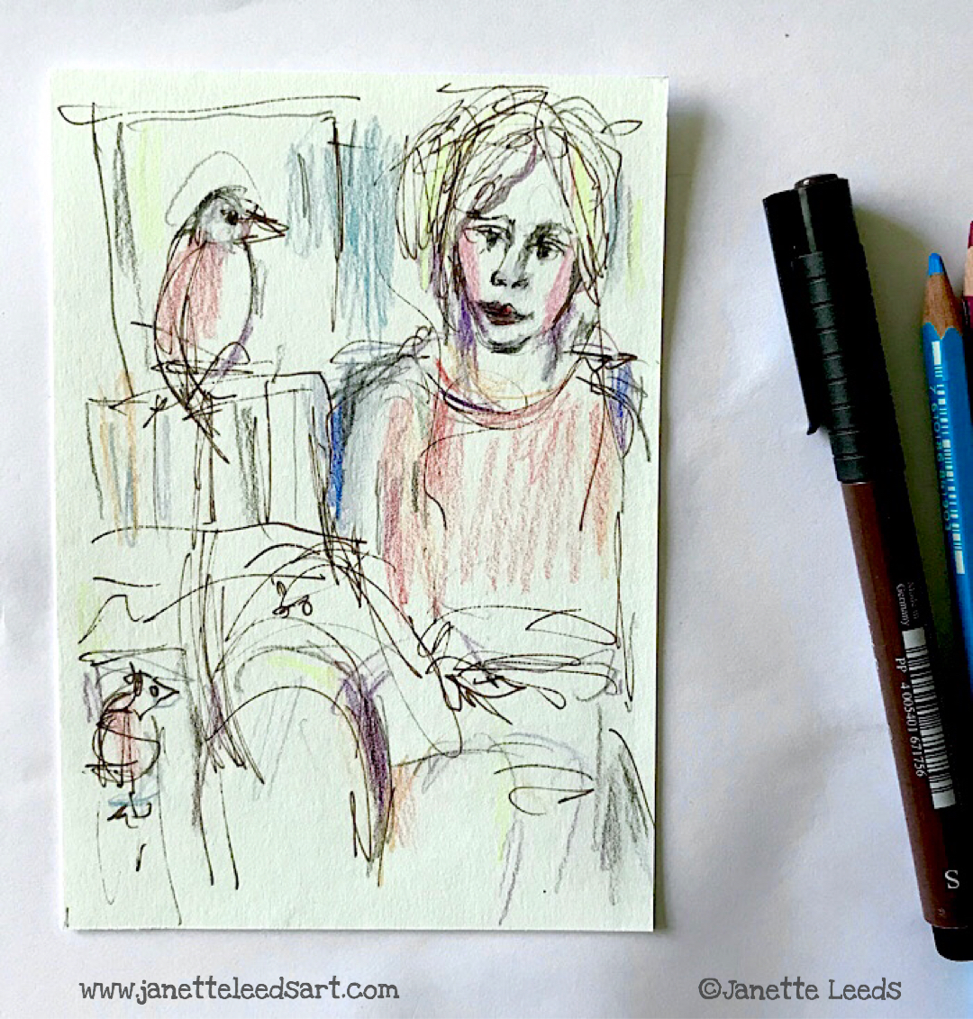 Drawings – in a Mix of Media – Janette Leeds Art