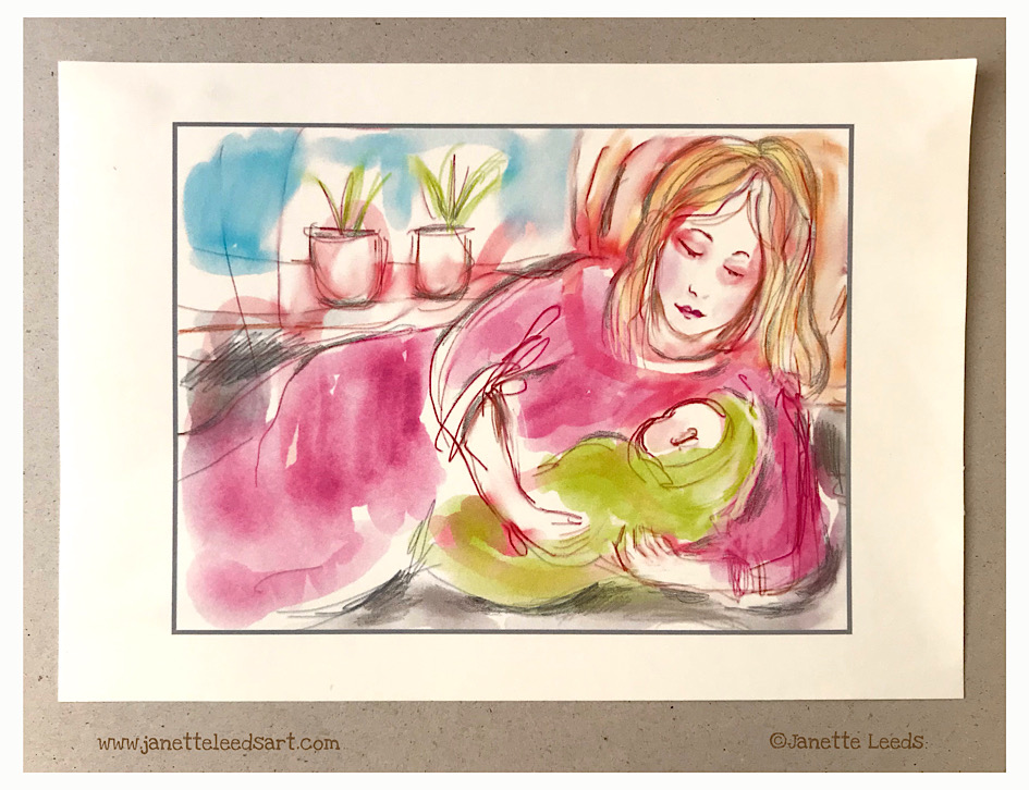 Mum and Baby – Janette Leeds Art